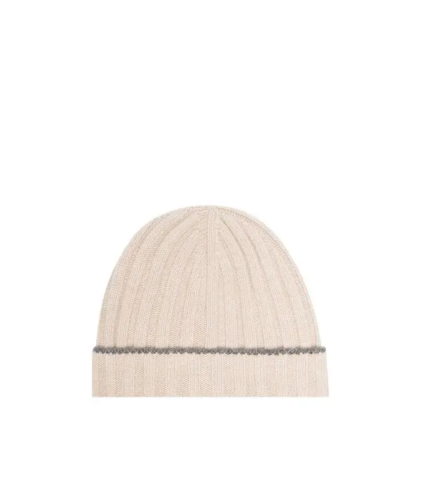 Brunello Cucinelli Ribbed Knit Beanie - Nude