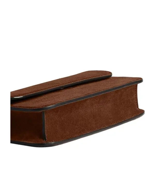 COACH Elora Top Handle Crossbody Bag In Suede - Brown
