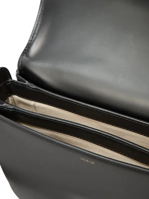 Soeur Structured Flap Crossbody Bag