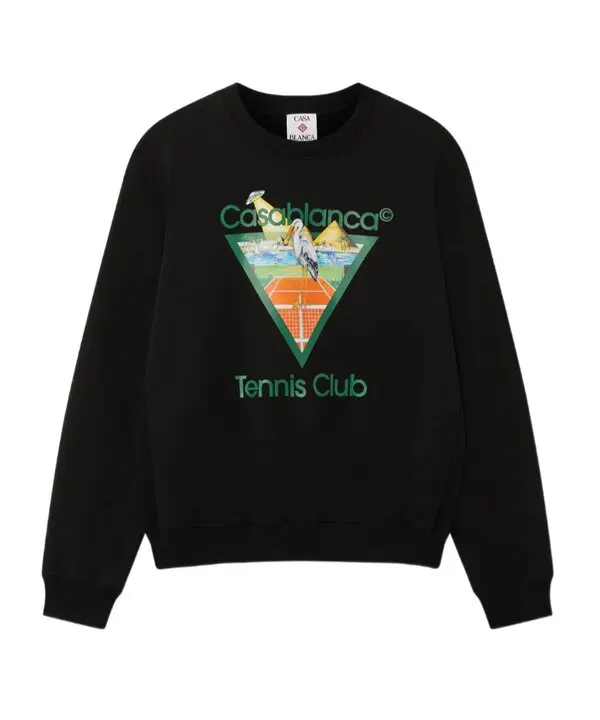 Casablanca Tennis Club Icon Graphic-print Cotton Sweatshirt