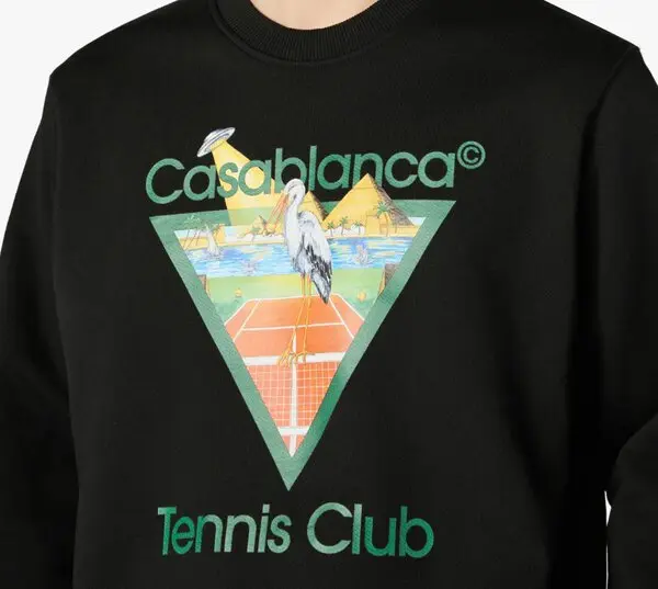 Casablanca Tennis Club Icon Graphic-print Cotton Sweatshirt
