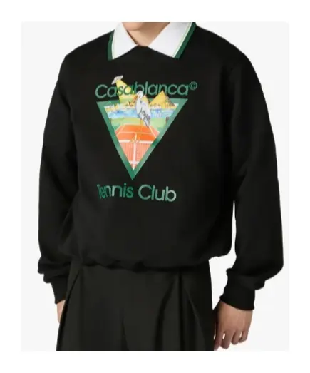 Casablanca Tennis Club Icon Graphic-print Cotton Sweatshirt