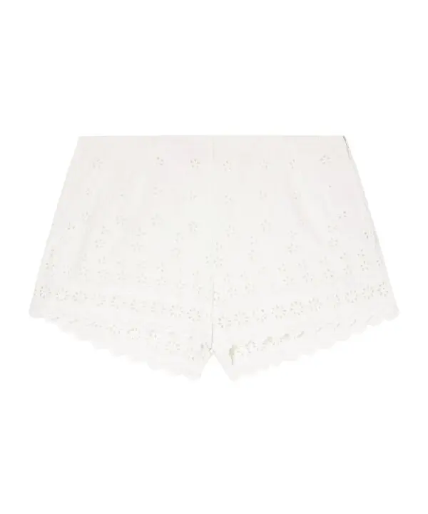 DÔEN Arda Broderie Anglaise Organic Cotton Shorts - White