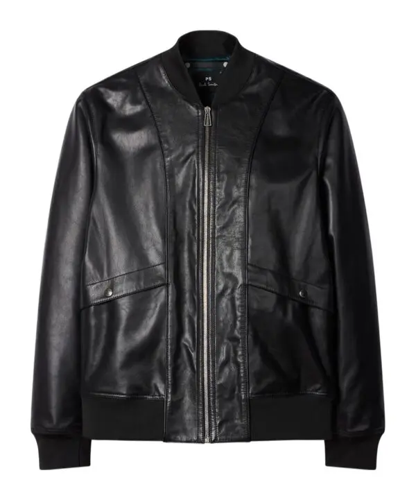 Paul Smith Ps Zip-up Leather Bomber Jacket