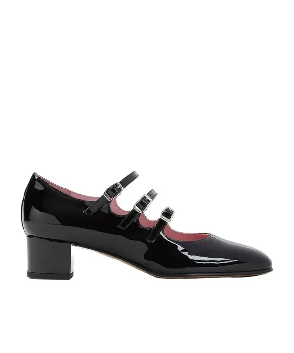 CAREL Kina Patent Leather Buckle Strap Pumps