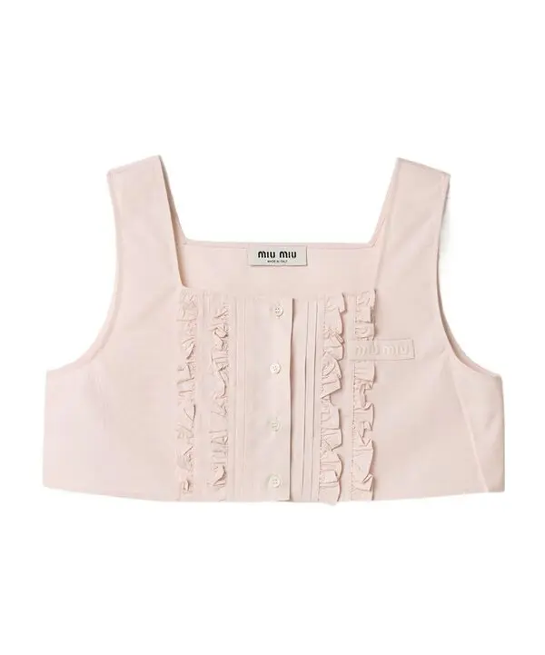 Miu Miu Poplin Crop Top