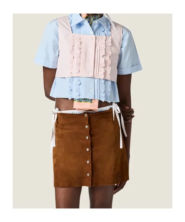 Miu Miu Poplin Crop Top