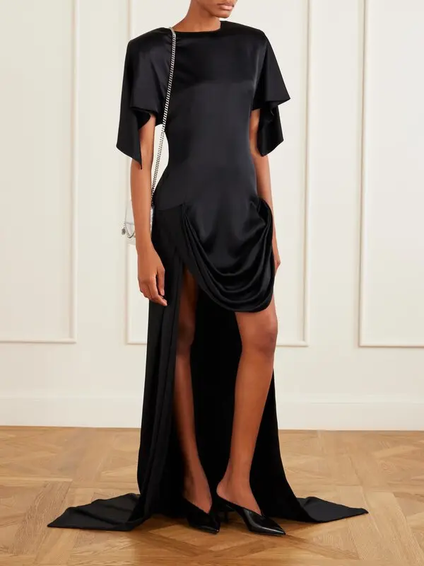 Stella McCartney Gathered Satin Mini Dress