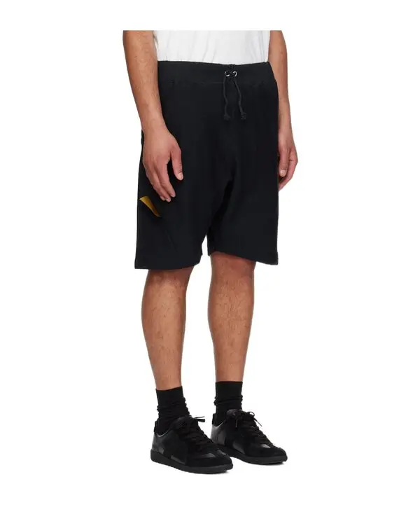 Undercover X Champion Black Logo Embossed Shorts