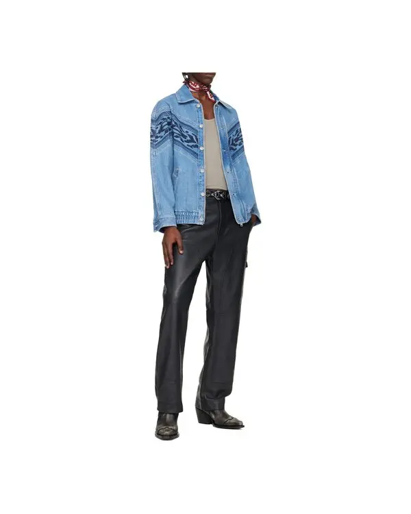 Isabel Marant Étoile Julian Embroidered Denim Jacket