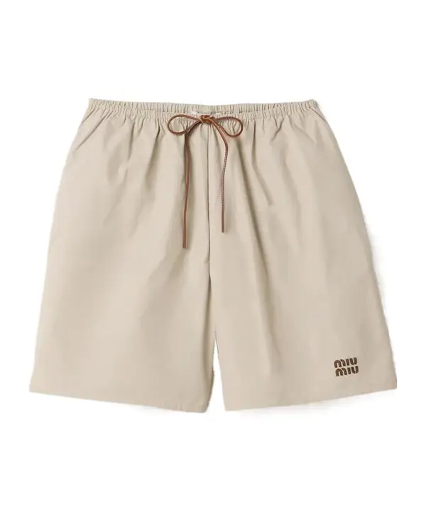 Miu Miu Panama Bermuda Shorts - Limestone Color