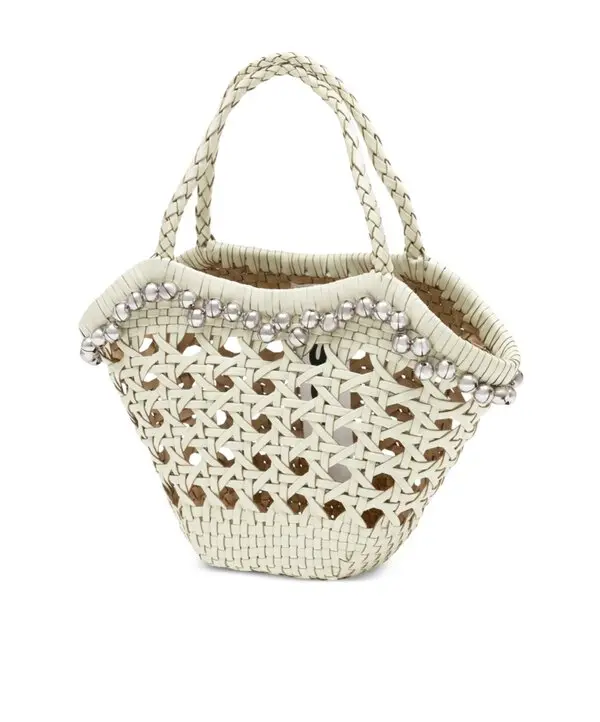 OSOI Beaded Woven Shoulder Bag