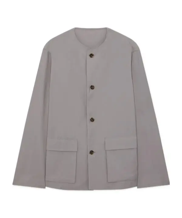 LARDINI Long-sleeved Casual Jacket With Button Placket - Gray