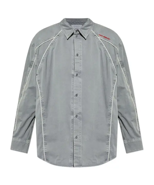 Off-White Logo Embroidered Button-up Shirt
