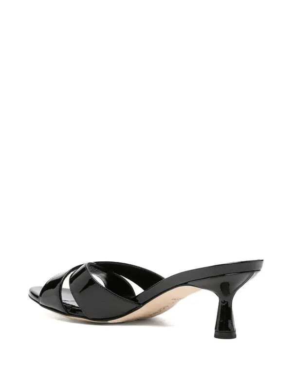 AeydĒ Criss-cross Leather Sandals - Black