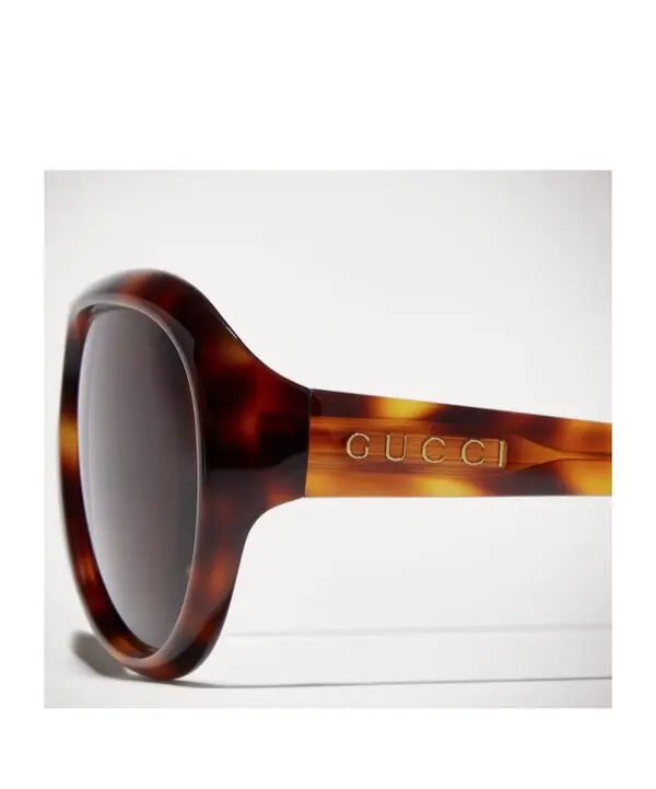 Gucci Pilot Frame Sunglasses - Brown Hawksbill Pattern