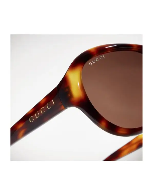 Gucci Pilot Frame Sunglasses - Brown Hawksbill Pattern