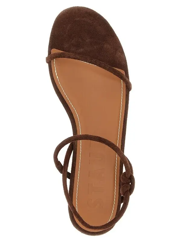 Staud Tubular Straps Flat Sandals - Brown