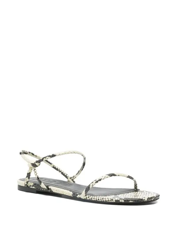 Staud Laurel Printed Ankle Strap Sandals - Gray