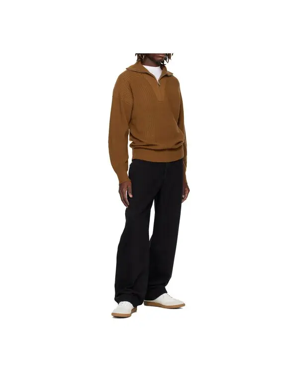 Isabel Marant Étoile Benny Ribbed Knit Zip Sweatshirt