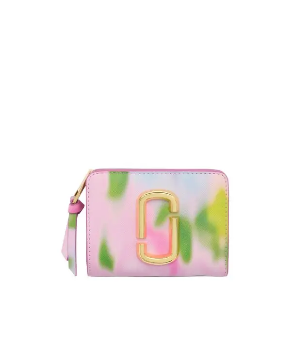 Marc Jacobs The Blurred Floral Snapshot Mini Compact Wallet - Pink