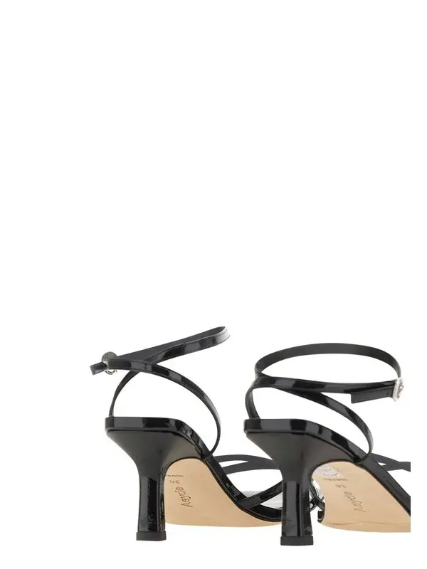 AeydĒ Criss-cross Strap Sandals - Black
