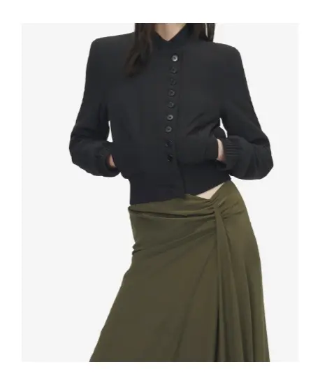 Alexander McQueen Silk Crêpe De Chine Bomber Jacket