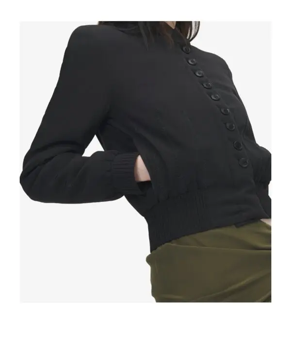 Alexander McQueen Silk Crêpe De Chine Bomber Jacket