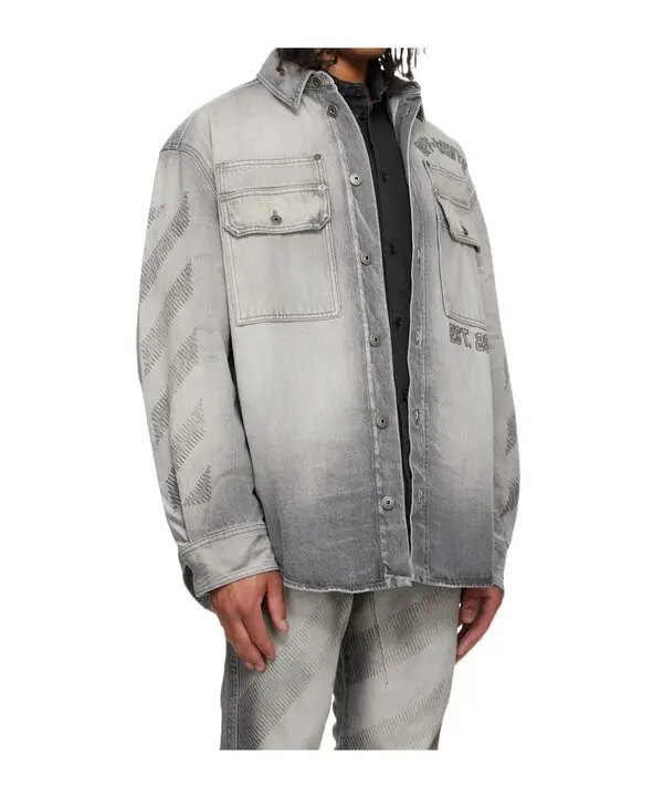 Off-White Long-sleeved Denim Jacket