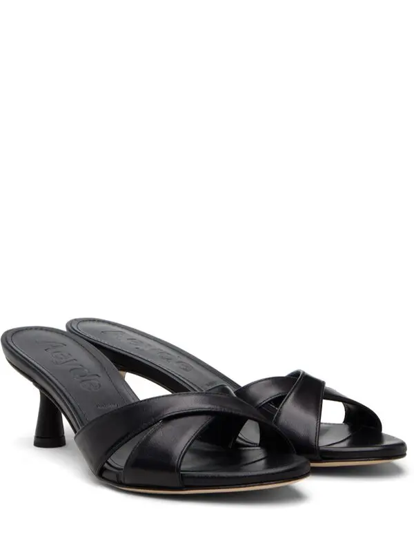 AeydĒ Vero Crossover Heeled Sandals - Black