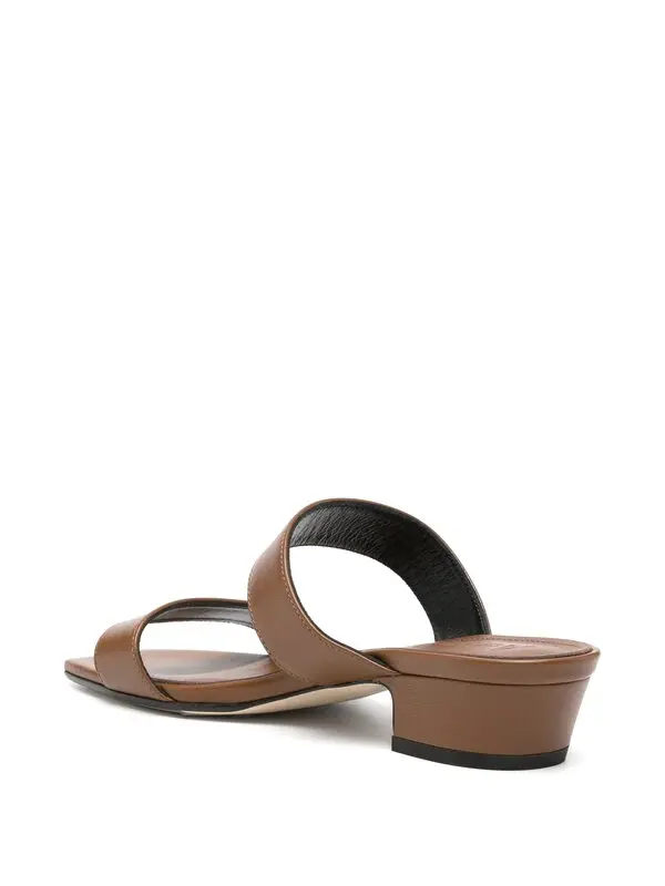 AeydĒ Square-toe Leather Sandals - Green