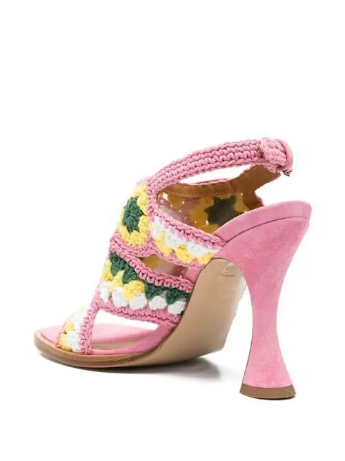 Moschino Crochet-knit Heeled Sandals