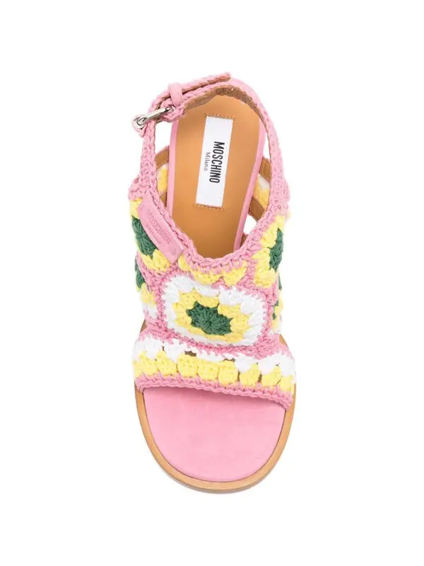 Moschino Crochet-knit Heeled Sandals