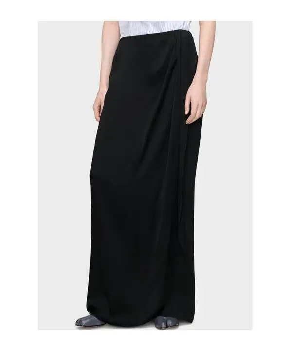 MAISON MARGIELA Silk Draped Maxi Skirt