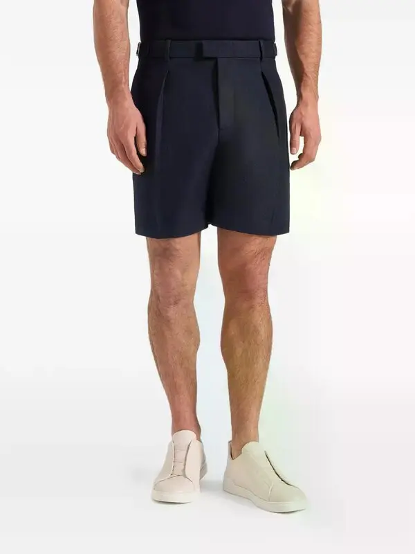 Manière De Voir Marin Pleated Twill Shorts