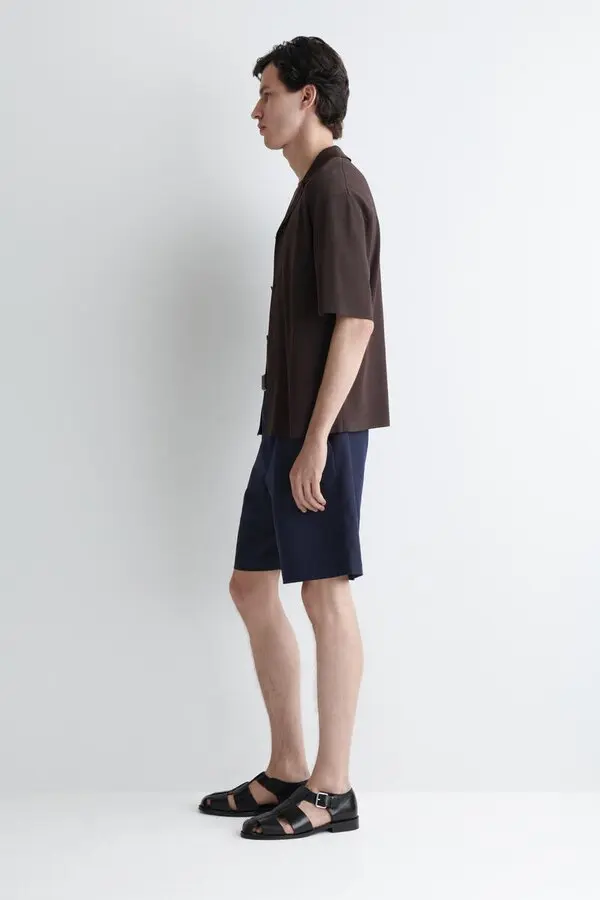 Cos Cotton-twill Chino Shorts With Lyocell Blend