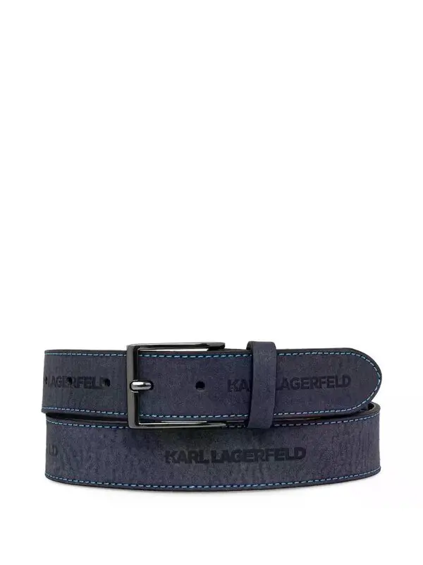 Karl Lagerfeld Topstitched Logo Belt
