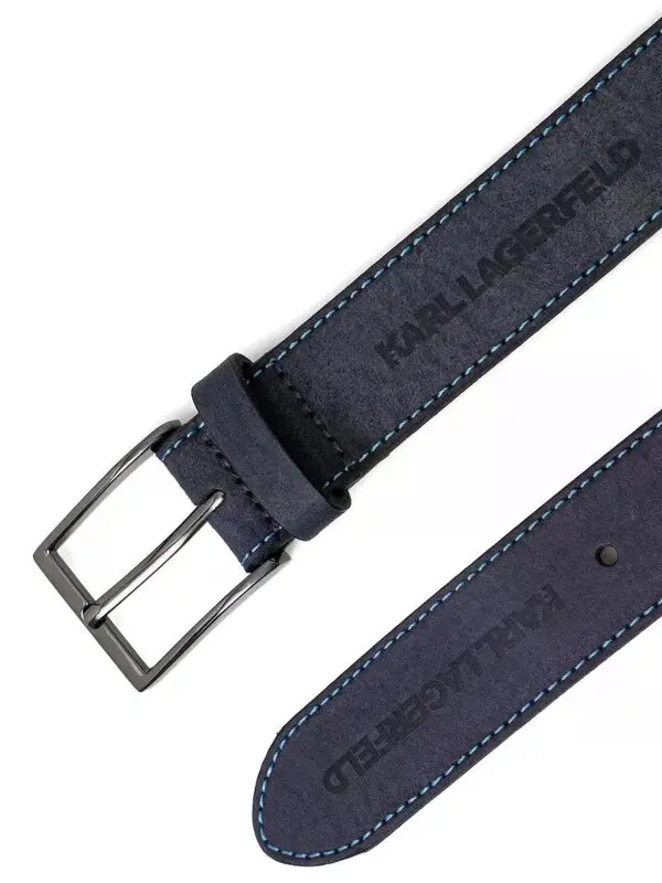 Karl Lagerfeld Topstitched Logo Belt