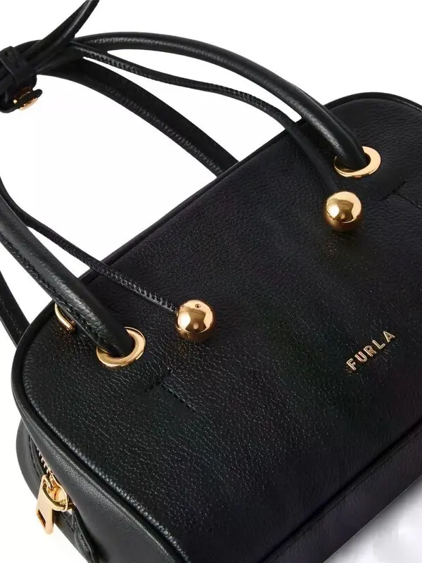 Furla Dome Grain-leather Tote Bag