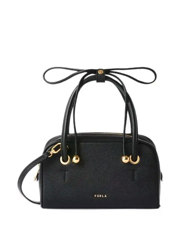 Furla Dome Grain-leather Tote Bag - Black