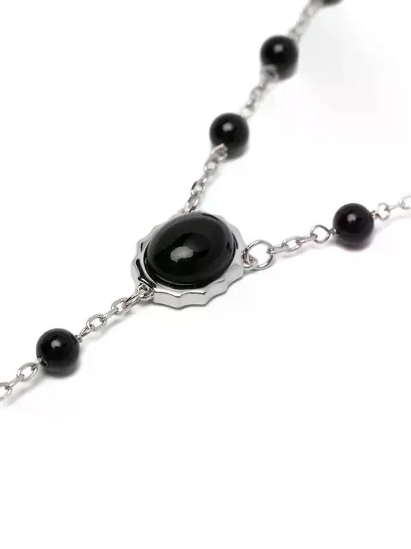 DARKAI Inferno Beaded Cross Pendant Necklace