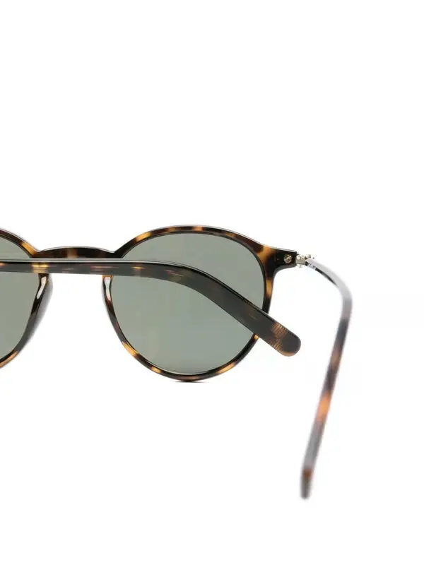 Montblanc Tortoiseshell Effect Round Frame Sunglasses