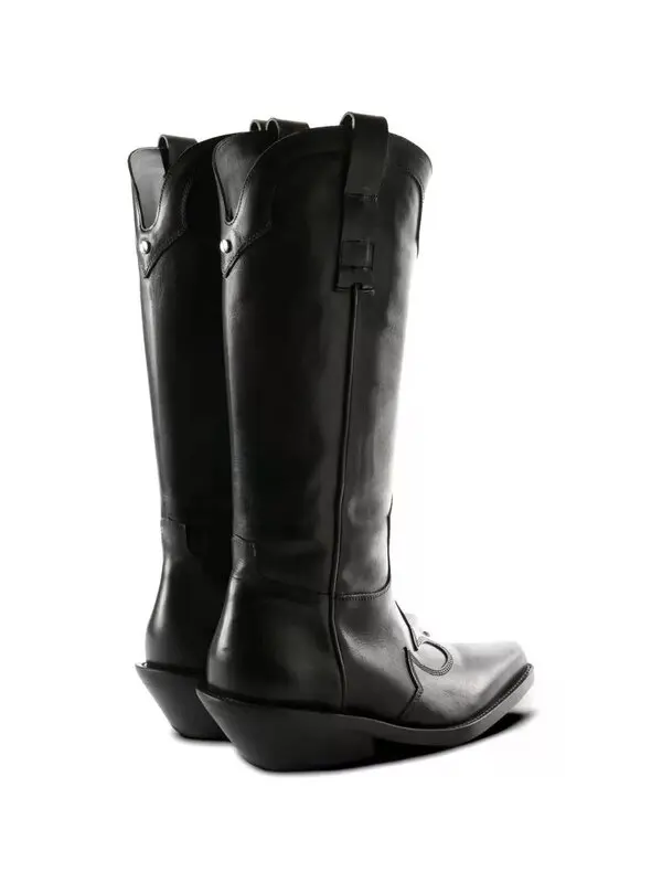 ANN DEMEULEMEESTER Leather Western Boots