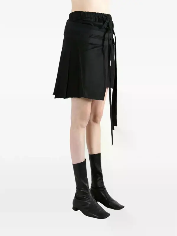 ANN DEMEULEMEESTER Ava Asymmetric Mini Skirt - Black