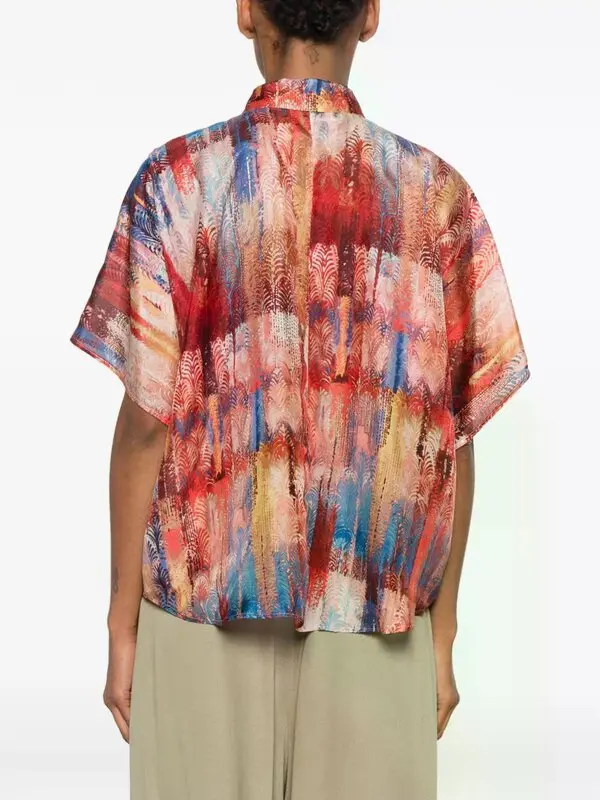 Momoni Abstract Print Silk Shirt