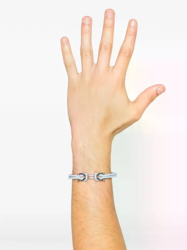 FERRAGAMO Gancini Braided Bracelet