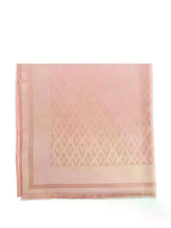 Valentino Garavani Vlogo Jacquard-fringed Scarf