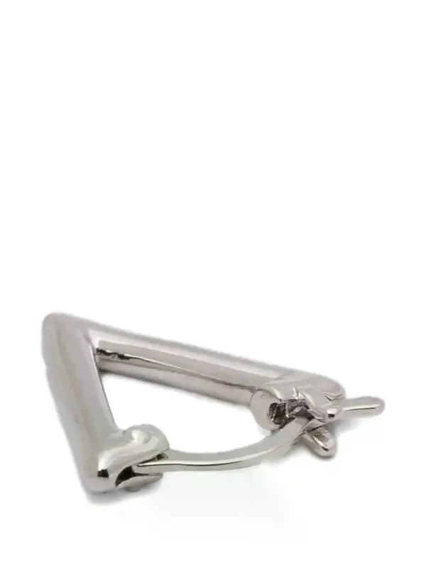LAG WORLD Tone Mini Lil Triangle Hoop Earring - Silver