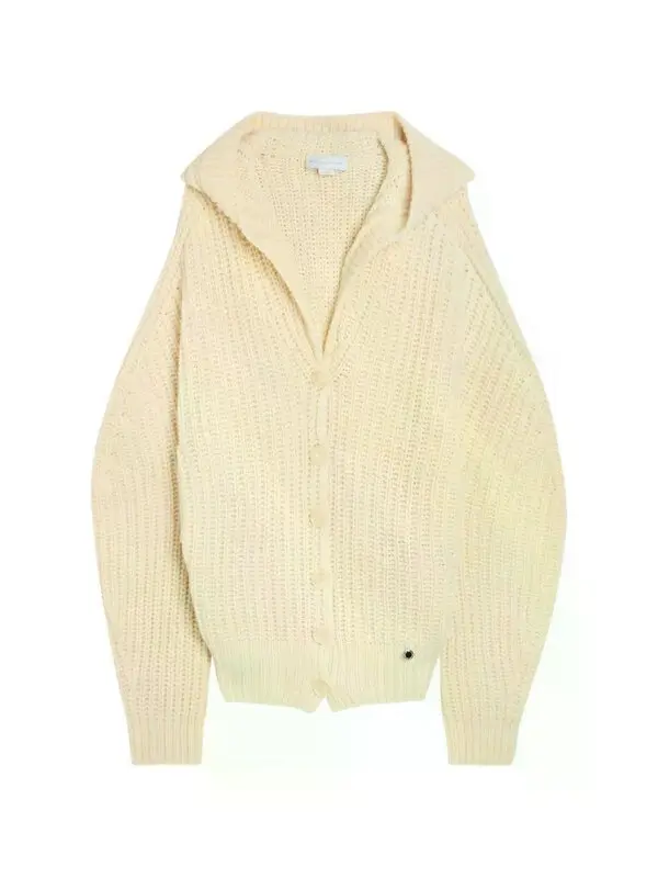 Stella McCartney Ribbed Knit Hooded Cardigan
