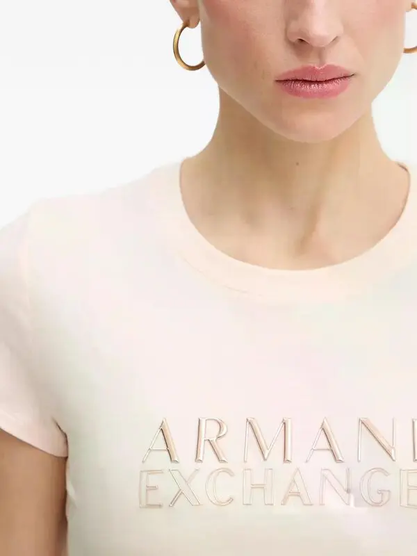 Armani Exchange Logo Embroidered T-shirt